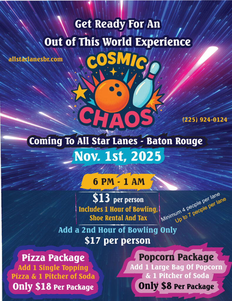 Cosmic Bowling | Ultra Bowling | All Star Lanes | Baton Rouge, LA